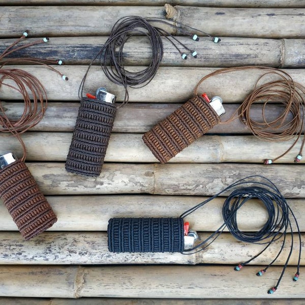 Macrame Lighter Necklace, Handmade Lighter Case, Lighter Holder, Ethnic ...