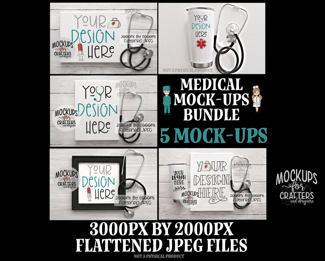 Medical Mock-ups Bundle, Medical Mockups, FIVE Mock-ups Included ...