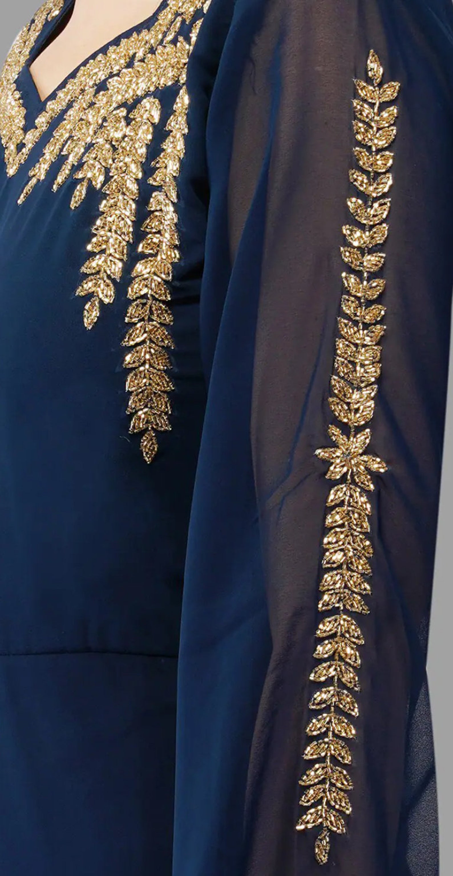 Navy Blue Indowestern Dress/asian Tunic - Etsy