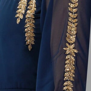 Navy Blue Indowestern Dress/asian Tunic - Etsy