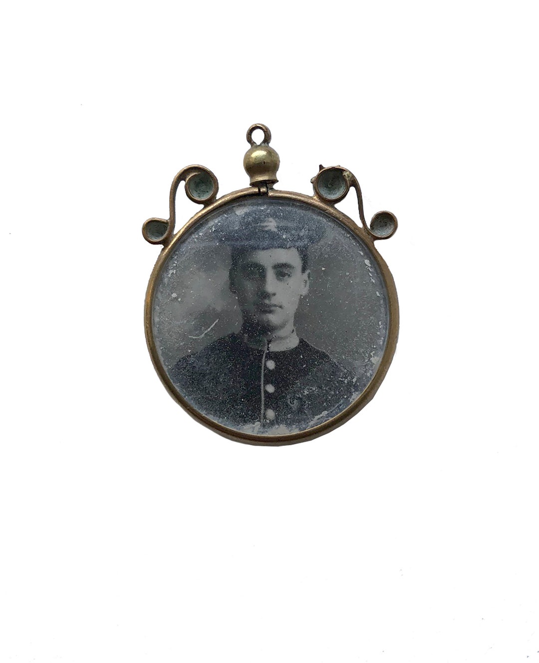 WW1 Soldier Photo in Antique Locket - Etsy