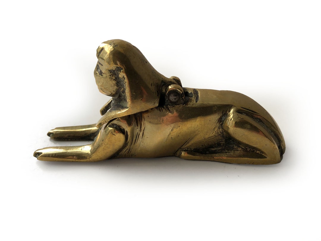 Antique Egyptian Revival Brass Sphinx Sculpture Inkwell - Etsy