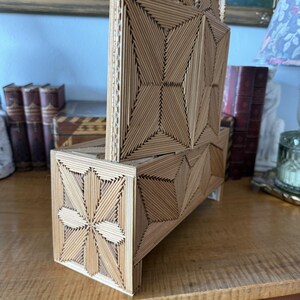 Rare Large Vintage Prison, Folk, Tramp Art Matchstick Jewelry Vanity ...