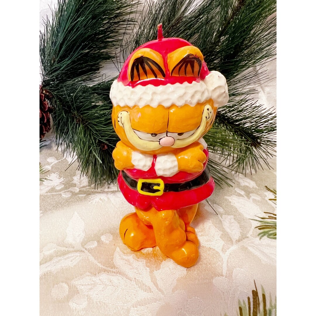 Vintage 1980's Christmas Garfield Candle / Never Used / Cartoon - Etsy