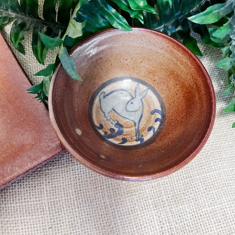 Vintage Art Studio Stoneware Clay Pottery Glazed Rabbit Bowl & - Etsy