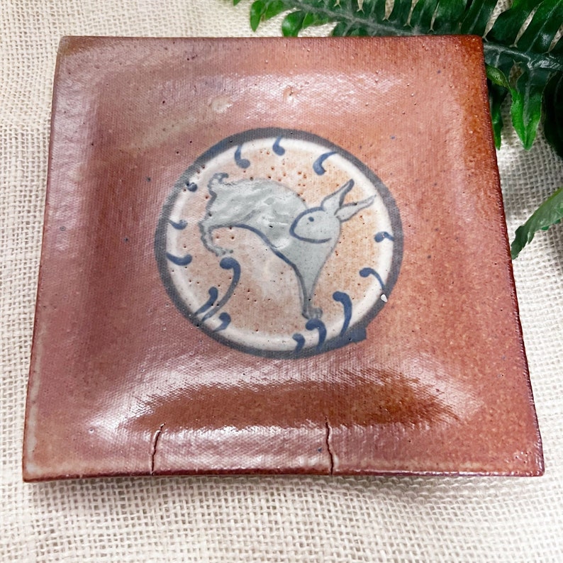 Vintage Art Studio Stoneware Clay Pottery Glazed Rabbit Bowl & - Etsy