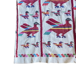 Vintage Handwoven Chinantec Oaxaca Huipil Tunic With Bird Motif ...