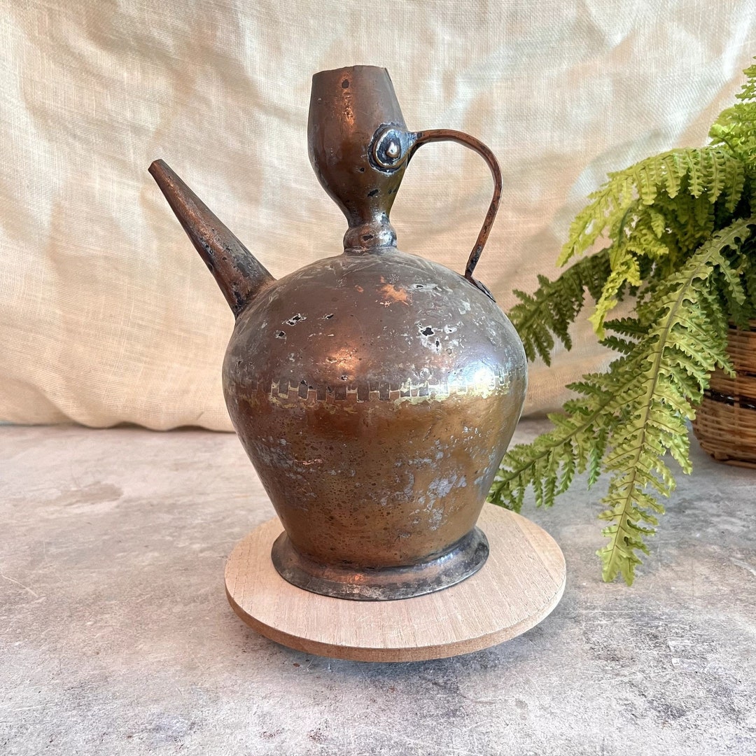 Antique Hand Wrought and Hand Forged Copper Brass Arabic Islamic Water ...
