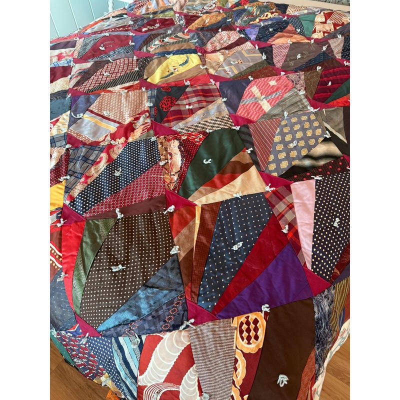 Crazy Quilt Repurposed - Etsy