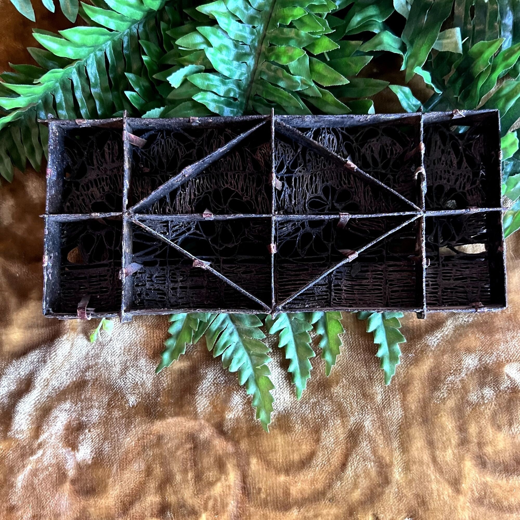 Vintage Indian Copper Batik Ink Print Block Floral Design 8”x3.5” - Etsy