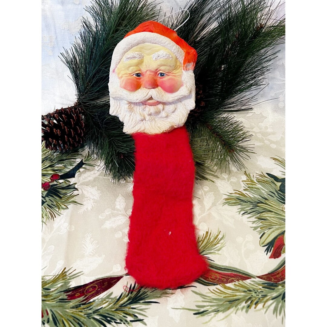 RARE Vintage 1950's Santa Claus Rubber Face and Felt Change Bank ...