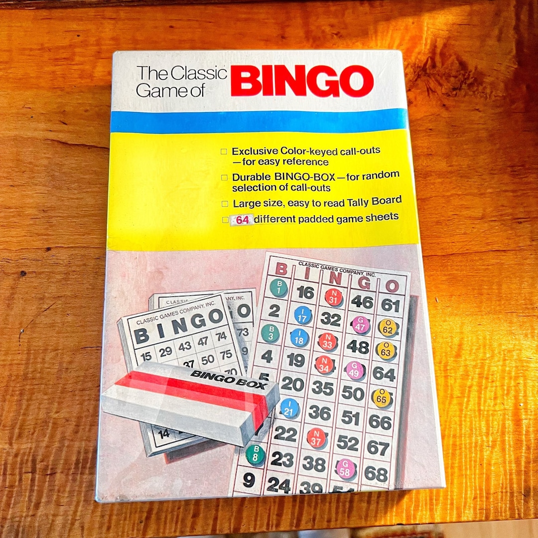 NEW Vintage 1970's Classic Game of Bingo - Sealed in Original Box - Etsy