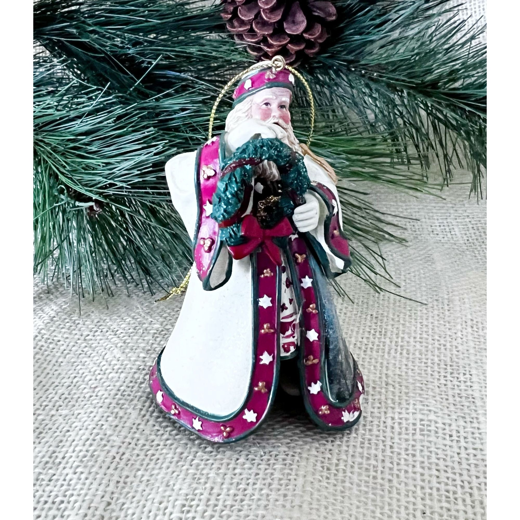 Vintage Collecttable Thomas Kinkade Old World Santa Ornament 2003 ...