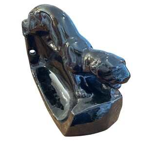 Vintage Mid-century Modern 1950's Black Panther Ceramic TV Planter Chic ...