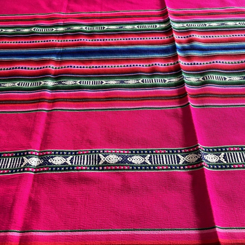 Boho Aguayo Bolivian Peruvian Fabric Striped Woven Textile - Etsy