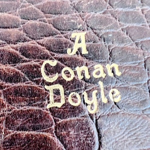 Antique the Works of Conan Doyle Soft Leather Bound Book Gold Leaf ...