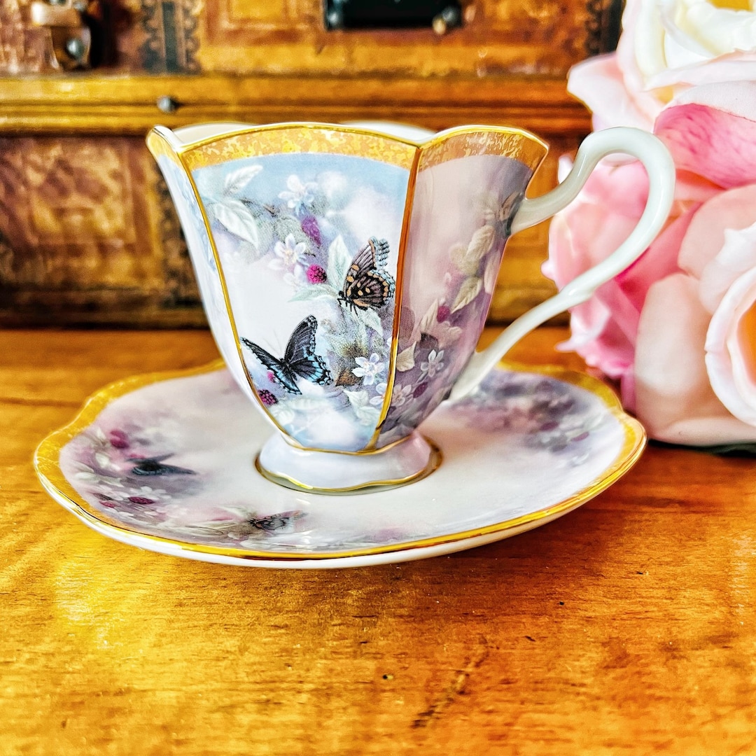 Teacup Saucer Flights of Fancy Lena Liu Enchanted Wings Bradford Exchange S475 - Etsy