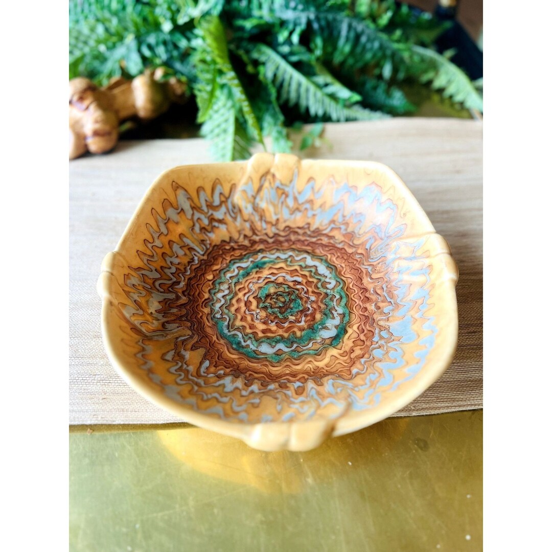 Vintage English Beswick Flame Design Abstract Modern Design Shallow Art ...