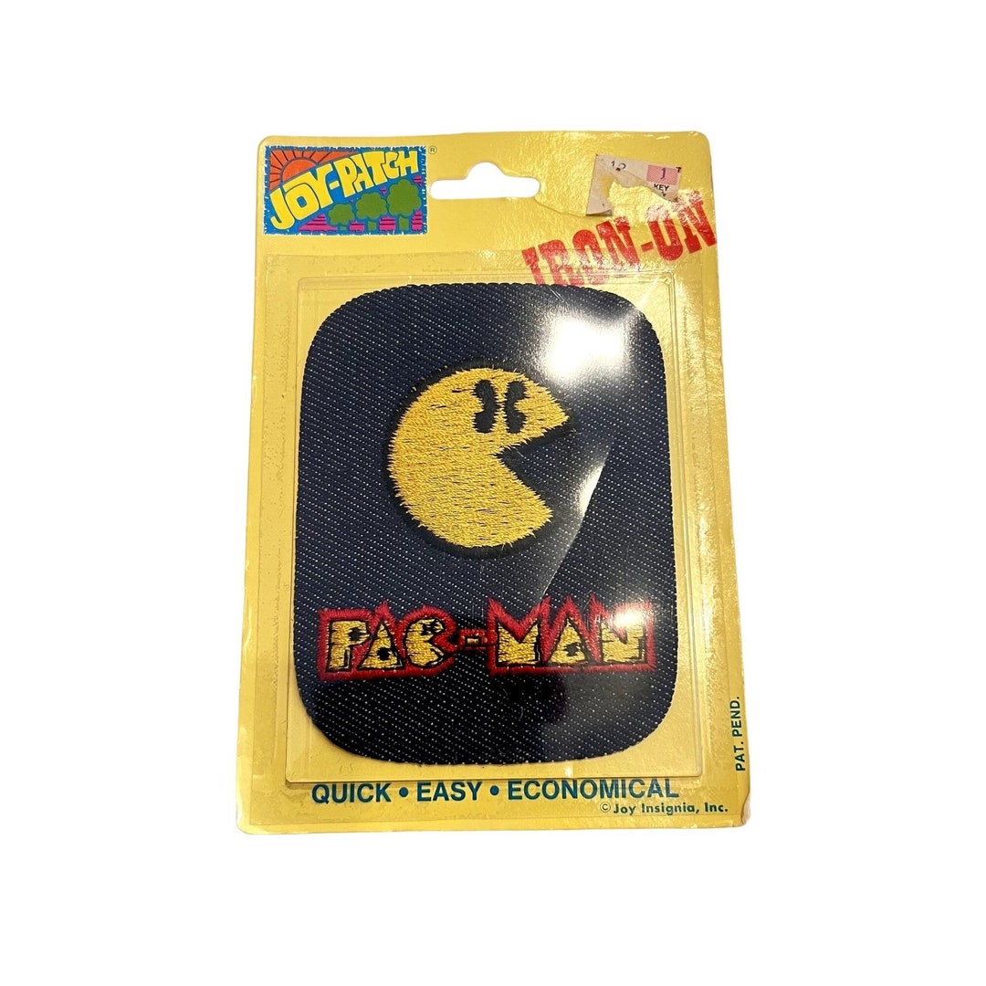 RARE Very Early NEW Package Retro Iron on 1980s Denim Pac Man Patch by ...