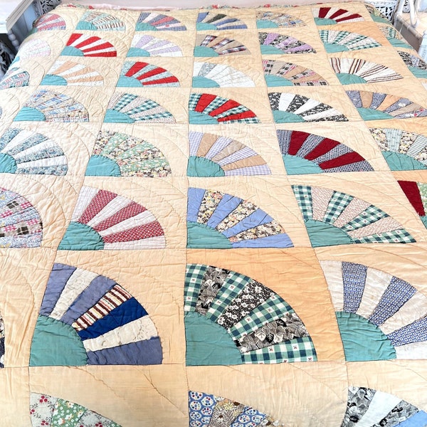Vintage Fan Quilt - Etsy