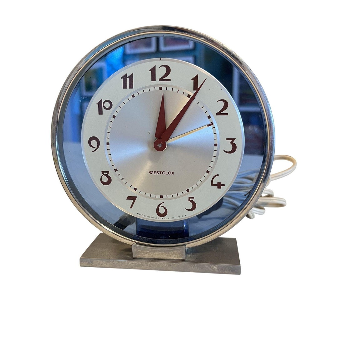 Vintage Westclox Andover Electric Desk Clock Model No. 221 Mid-century ...