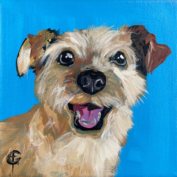6x6 Canvas Pet Portrait - Etsy