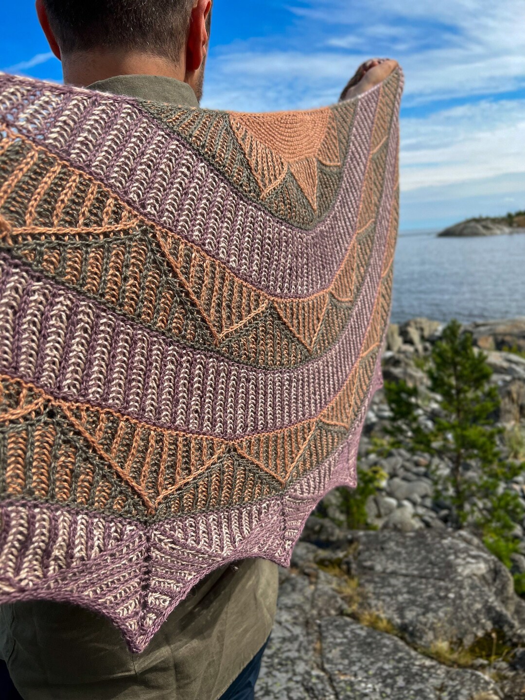 Mandala Brioche Shawl - PDF Knitting Pattern Digital Download (ENG) - Etsy