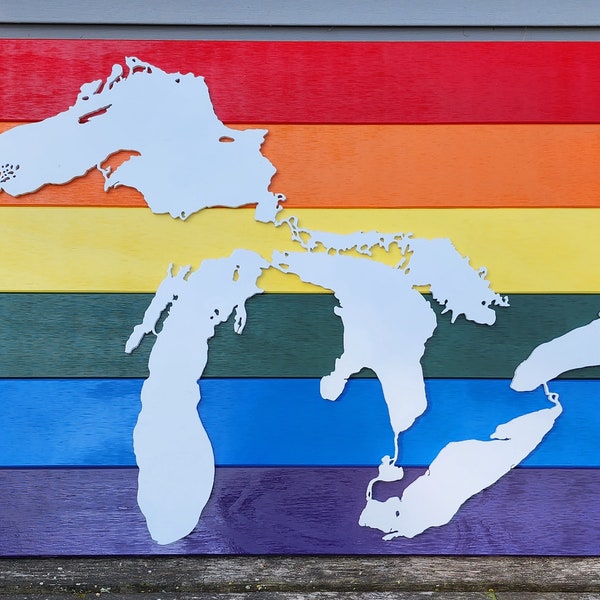 Great Lakes Map Flag - Etsy