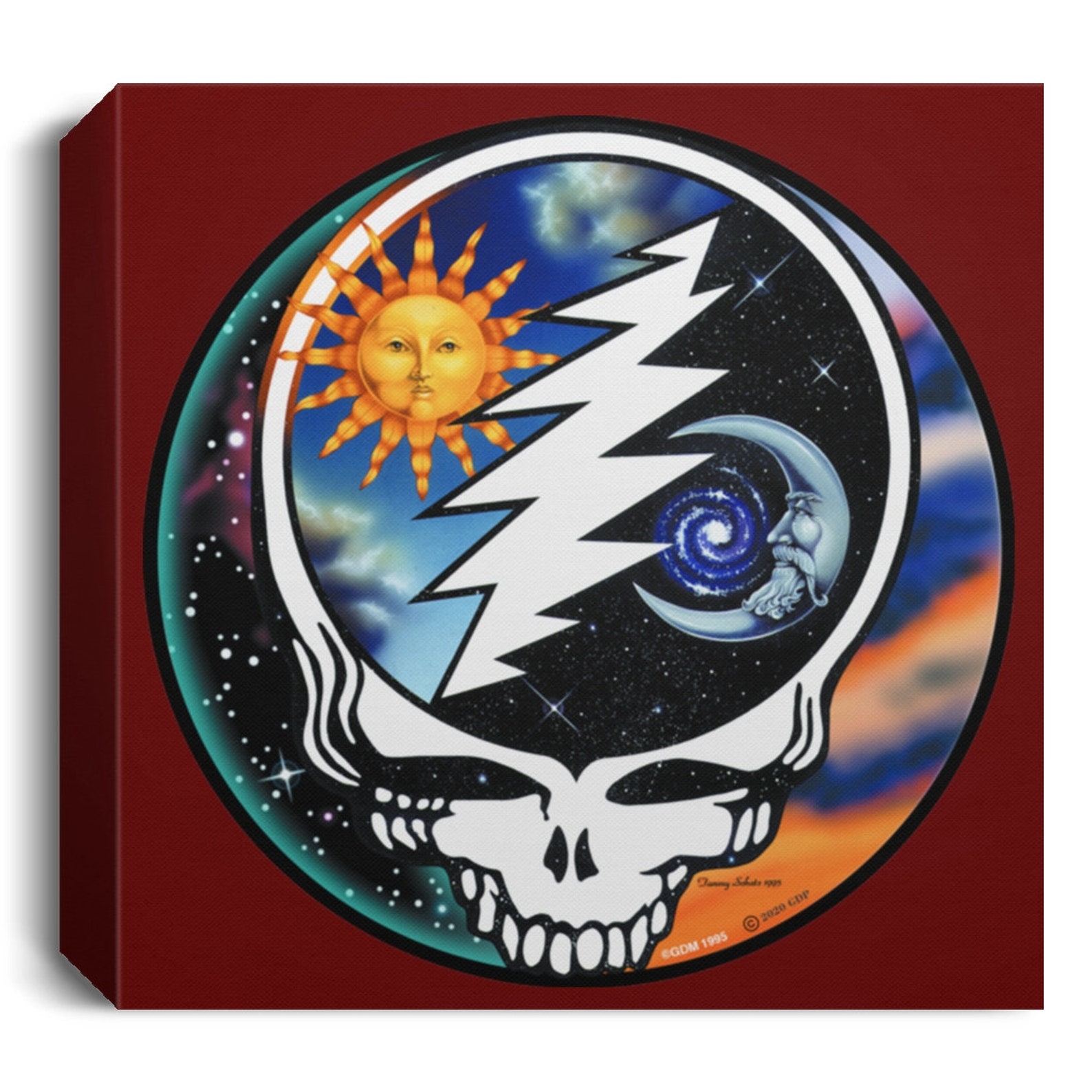 Grateful Dead Night Day Stealie Grateful Dead Deluxe | Etsy