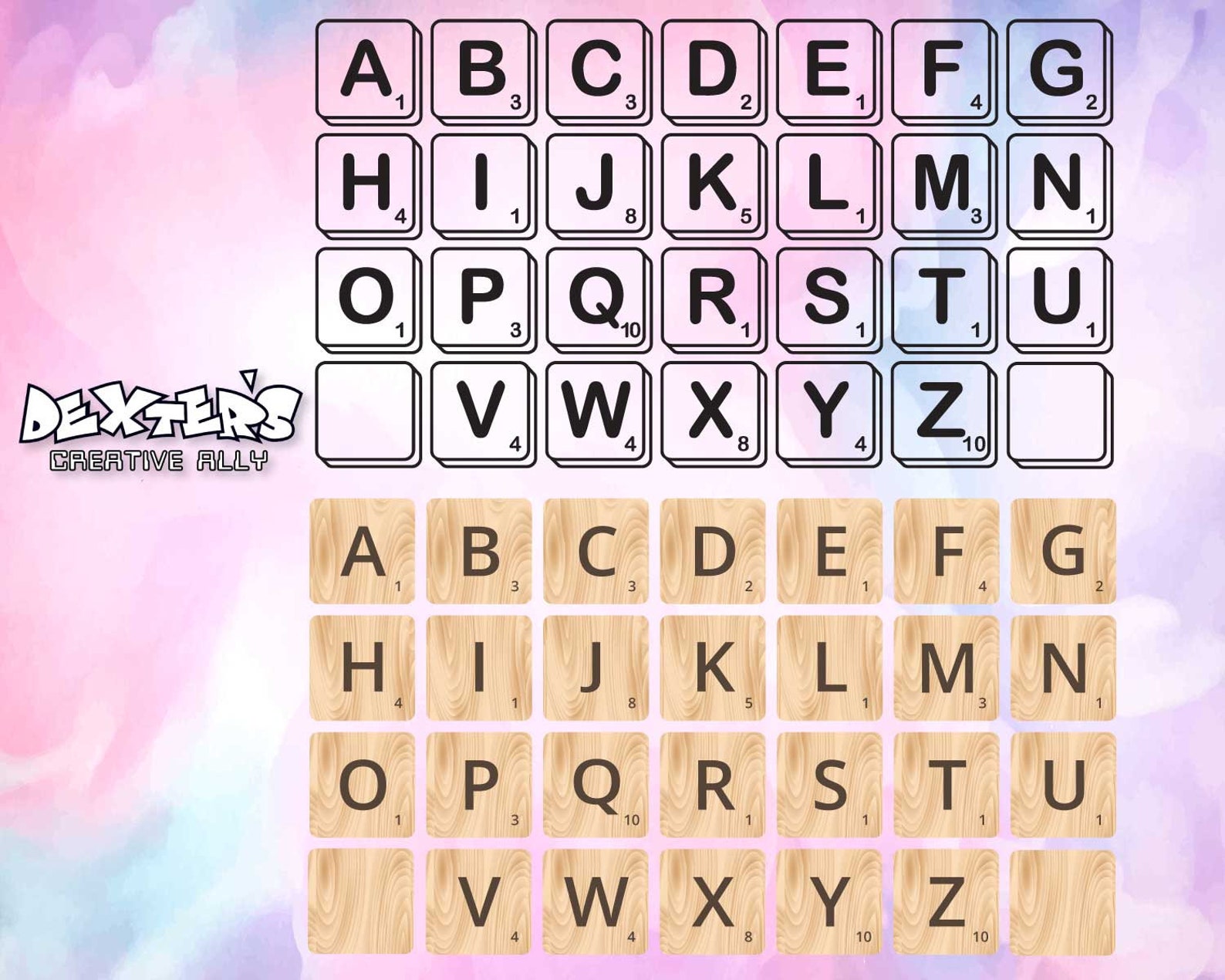 Scrabble Tiles SVG Files Scrabble Tiles Clipart Scrabble Letters ...