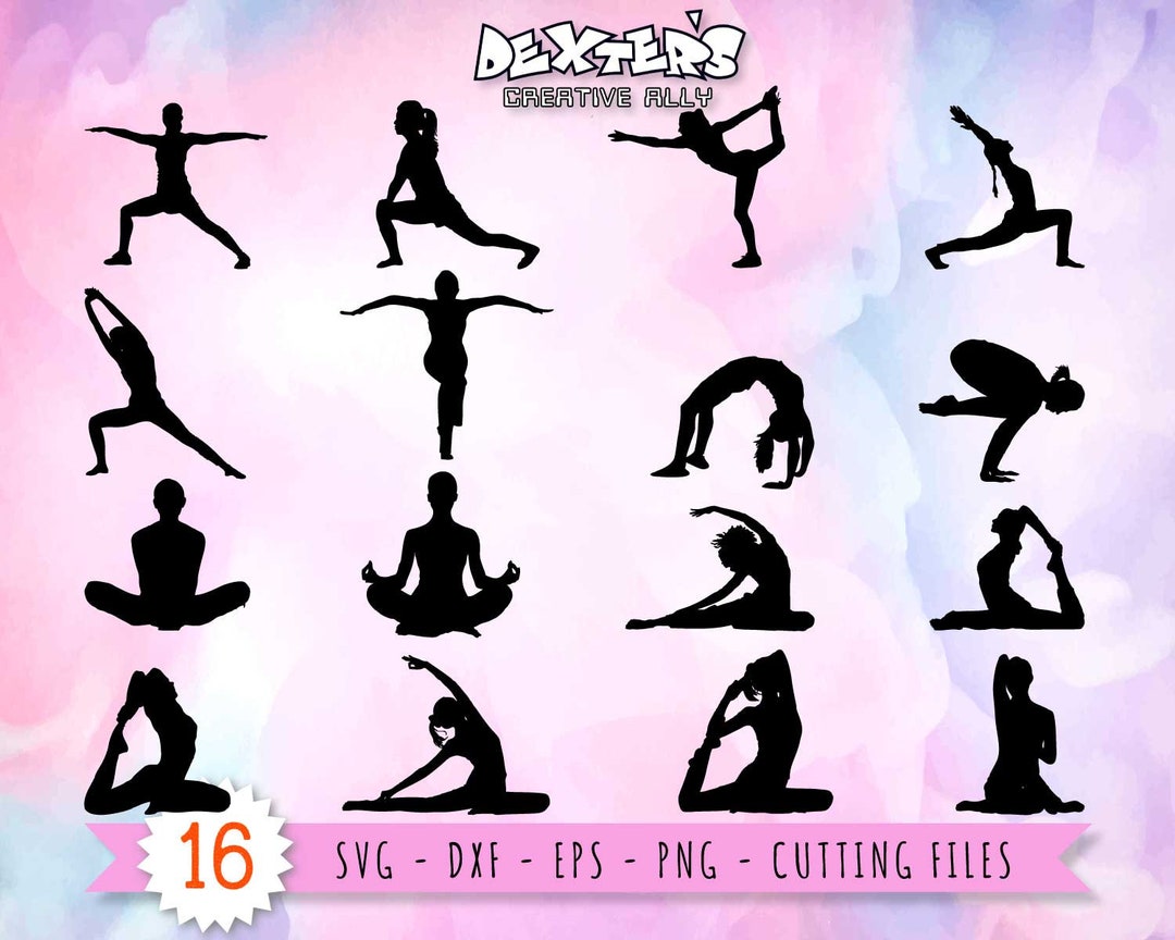 Yoga Svg Yoga Clipart Yoga Pose Yoga Silhouette Workout Svg Fitness Svg ...