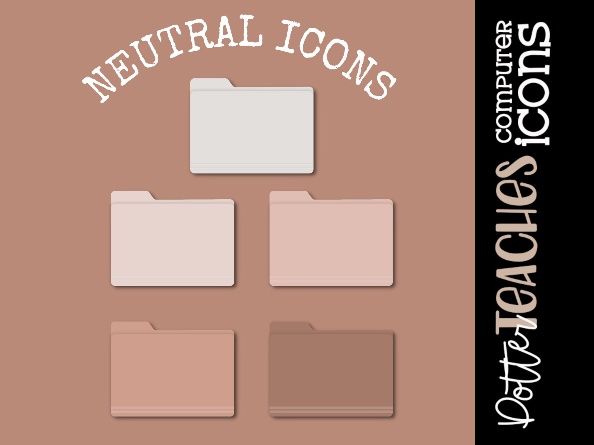 Neutral One Themed Computer Icons Folder Mac & PC - Etsy