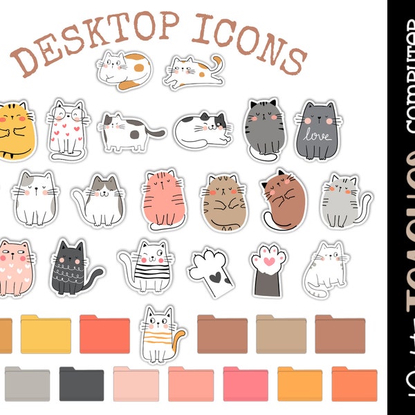 Cat Folder Icon - Etsy