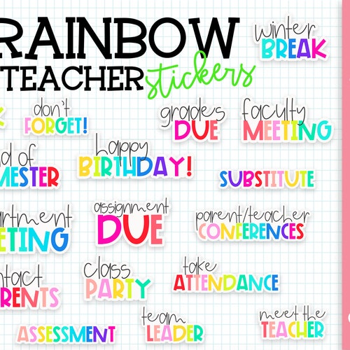 Goodnotes Digital Teacher Notebook RAINBOW - Etsy