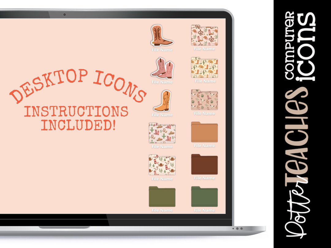 Boot Pack Computer Icons 130-164 western Boots Folder Mac - Etsy