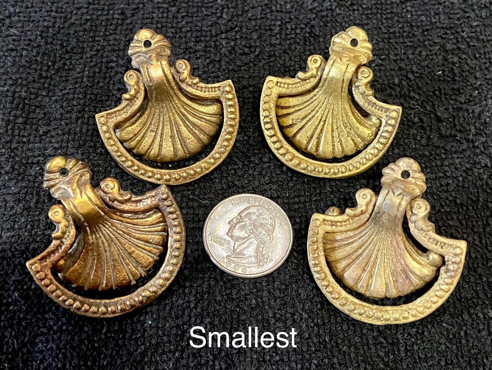 Antique Brass Shell Motif Victorian Ring Pull Drawer Handle - Etsy