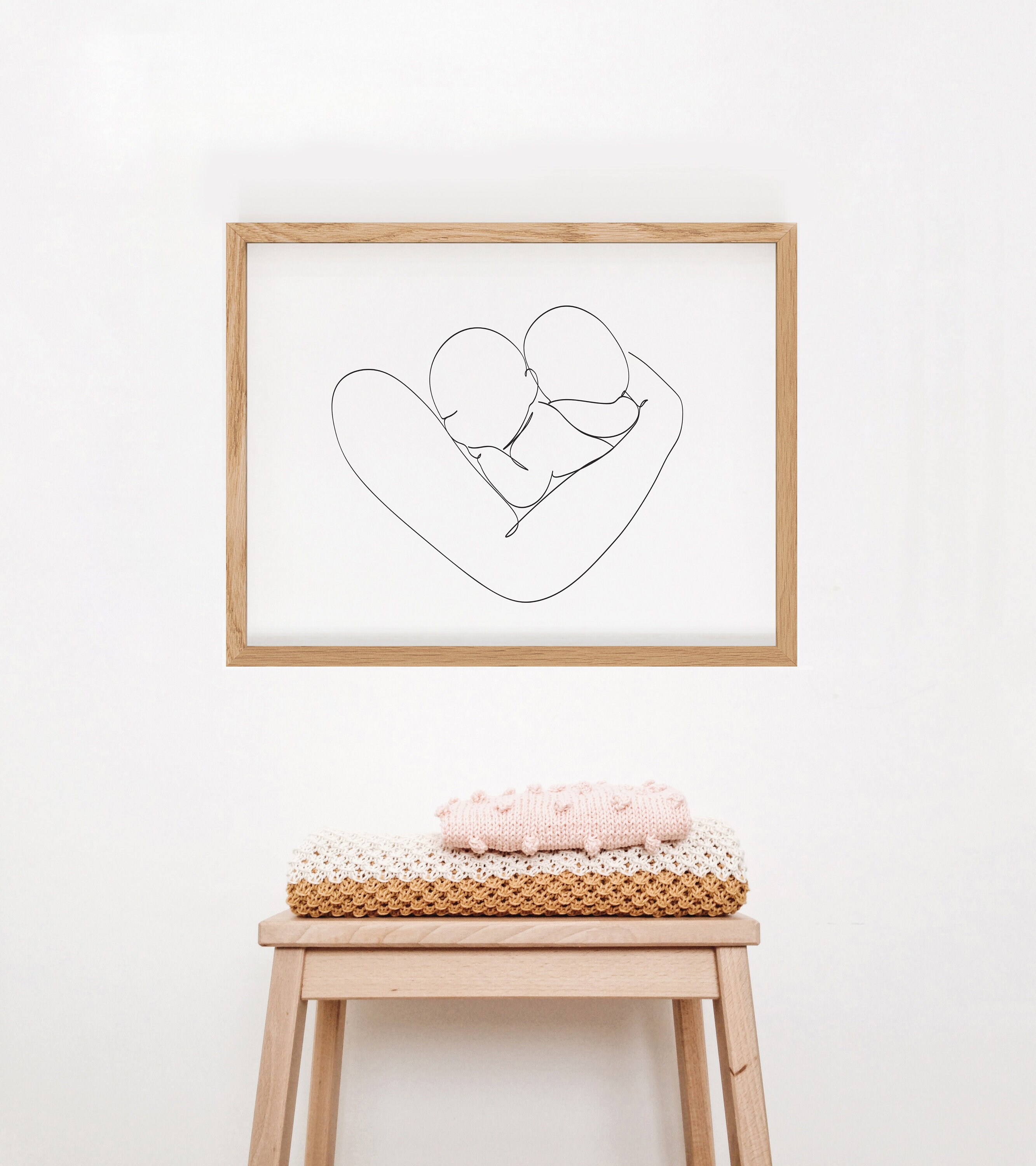 One Line Twins Art Twins Print Twins Printable Twins Line | Etsy