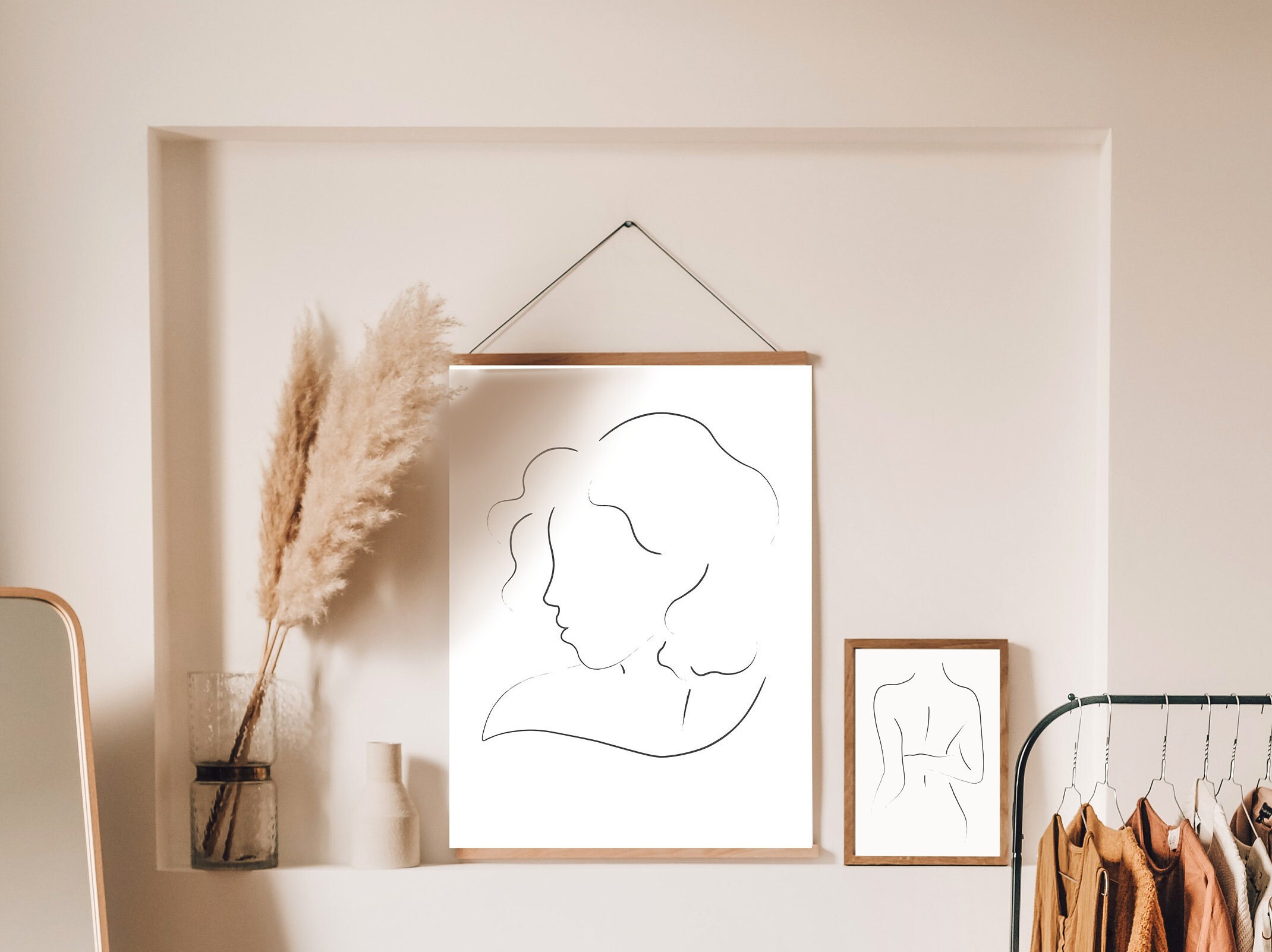 Line Art Woman Print Minimal Woman Line Female Poster | Etsy