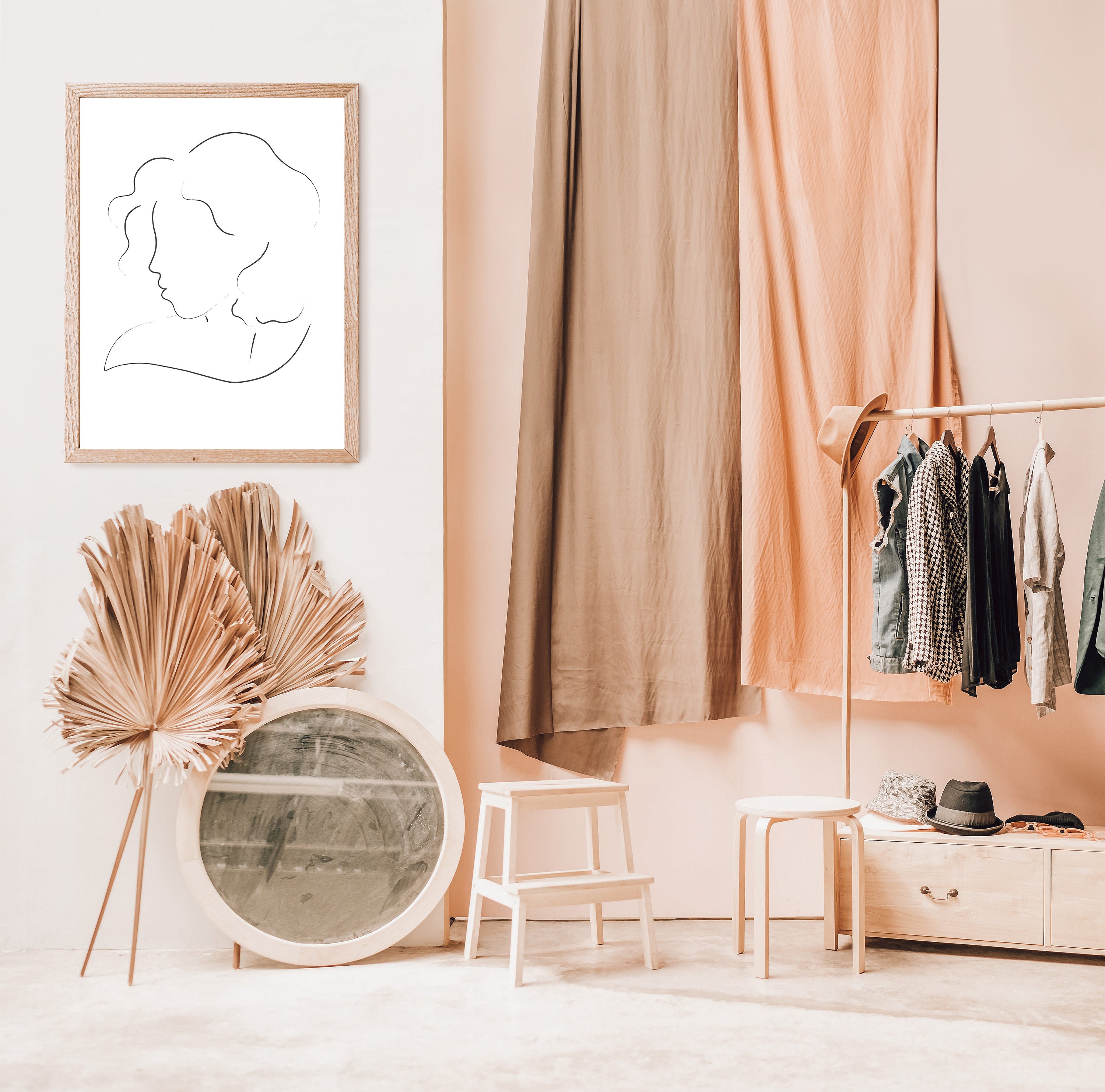 Line Art Woman Print Minimal Woman Line Female Poster | Etsy