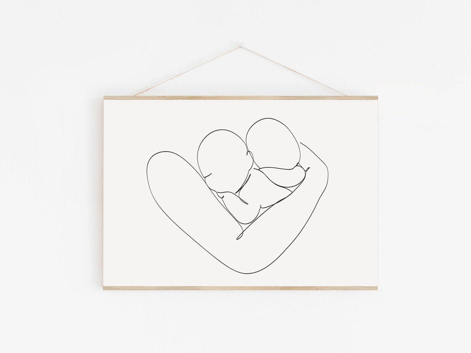 One Line Twins Art Twins Print Twins Printable Twins Line - Etsy