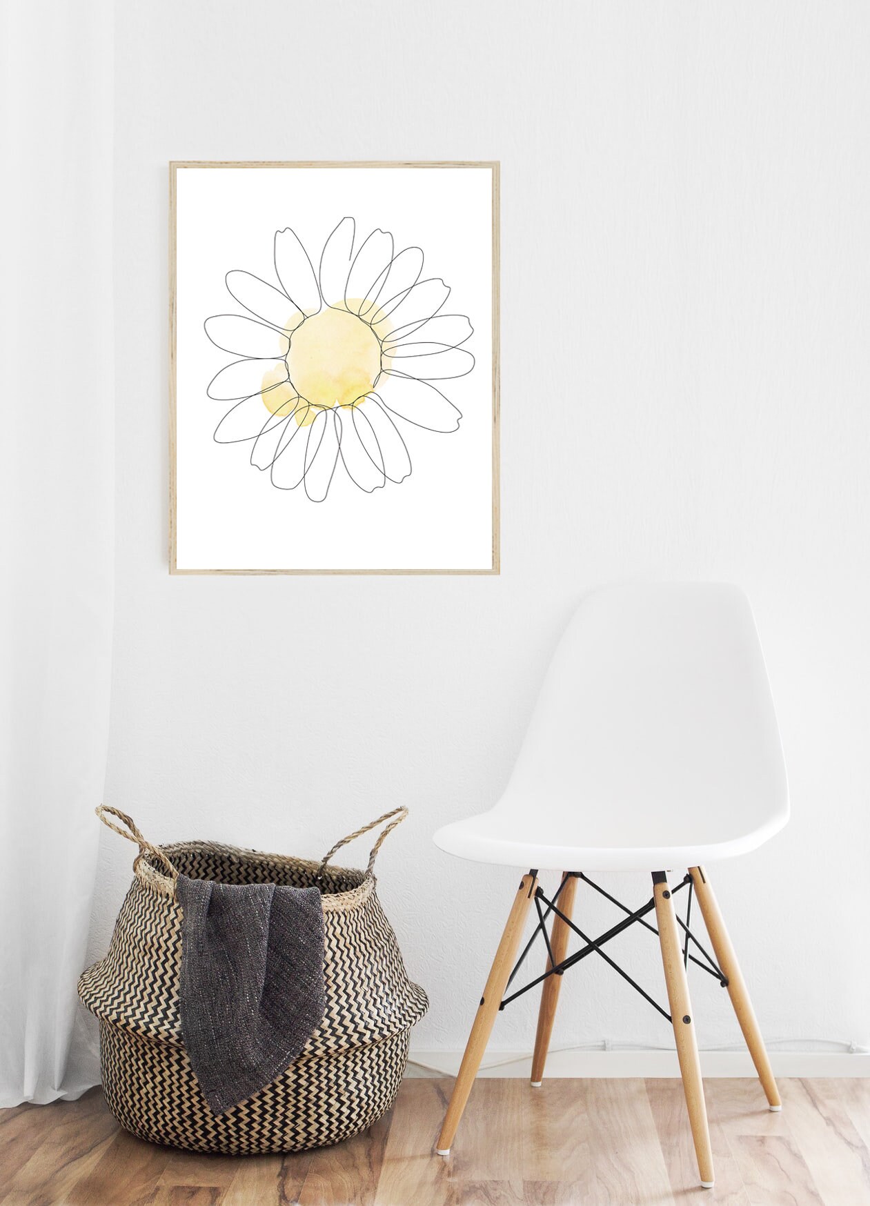 Daisy One Line One Line Flower Print Daisy Line Drawing | Etsy