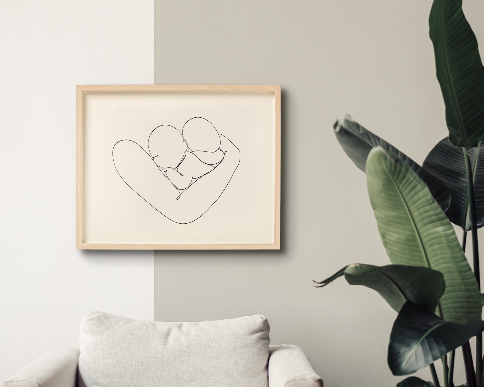 One Line Twins Art Twins Print Twins Printable Twins Line | Etsy