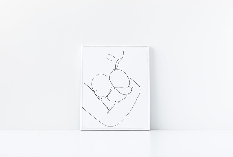 Twins Line Art Twins Print Twins Printable Twins Line - Etsy