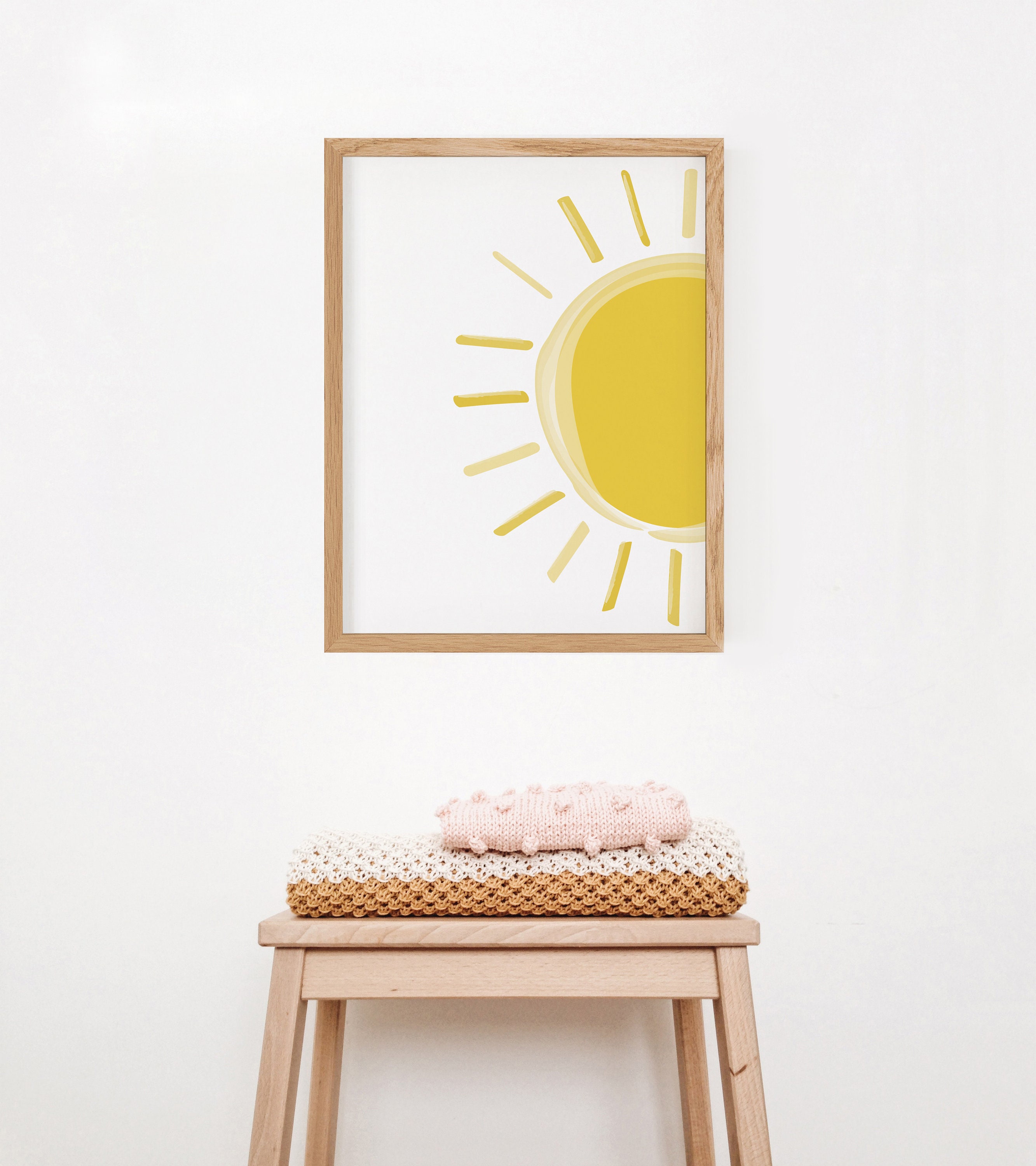 Sun Print Nursery Nursery Printable Art Yellow Mustard - Etsy