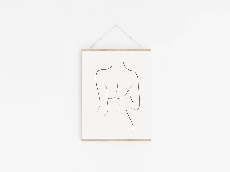 Line Art Woman Body Print Minimal Woman Line Female Poster | Etsy
