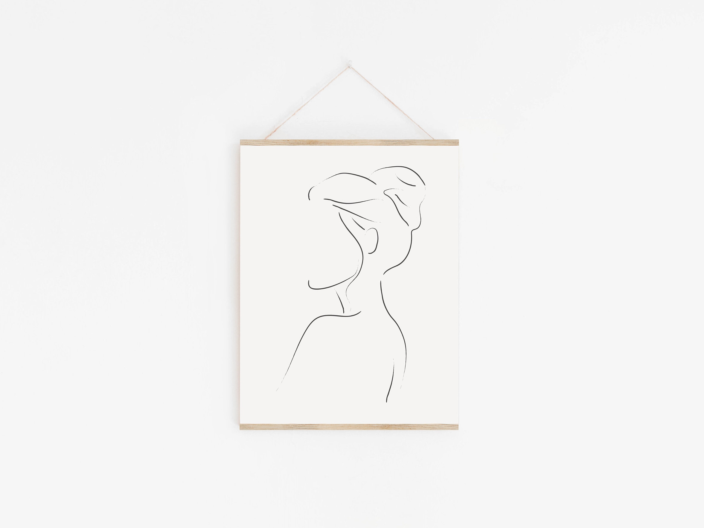 Prints Digital Prints Art & Collectibles fashion female line drawing ...