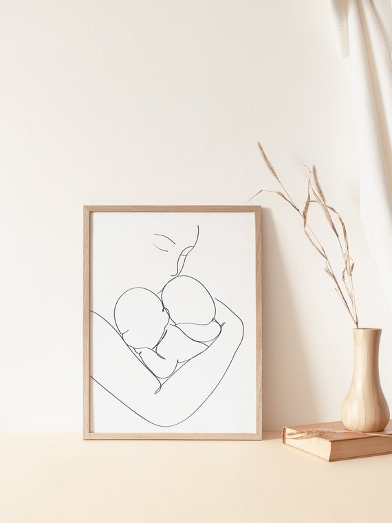 Twins Line Art Twins Print Twins Printable Twins Line - Etsy