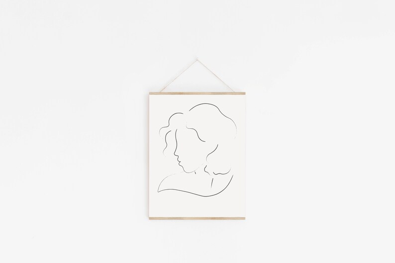 Line Art Woman Print Minimal Woman Line Female Poster | Etsy
