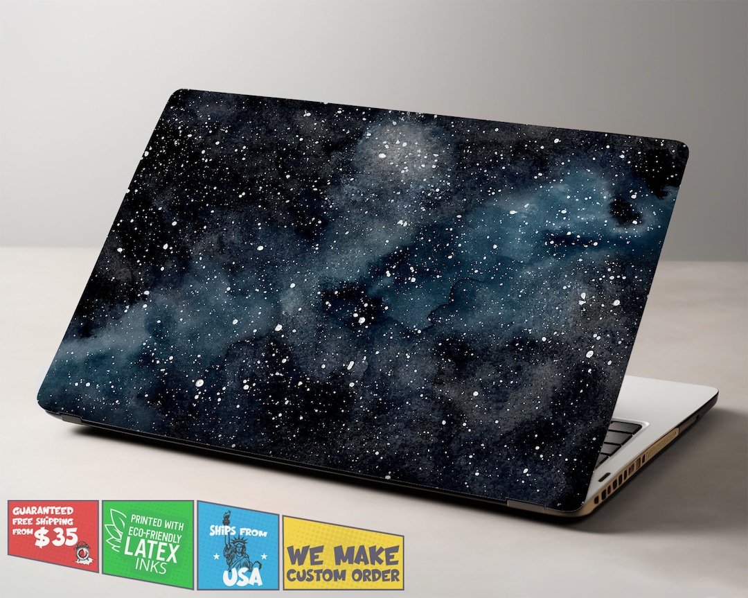 Space Laptop Decal Computer Vinyl Sticker Watercolor Space - Etsy
