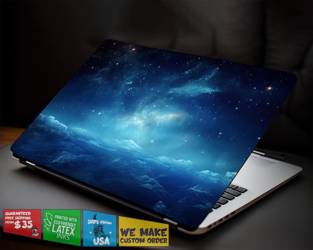 Space Theme Laptop Decal Computer Vinyl Sticker Starry Sky - Etsy